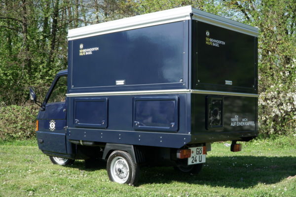 Das neue APE TM 703 Kaffeemobil für die Schweiz – Schira-Mobil